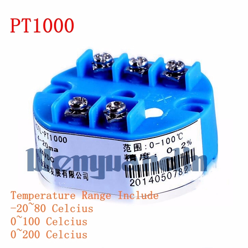 0-200 C -20~80C RTD Ouput 4-20MA Temperature Sensors Transmitter Module PT1000 | eBay