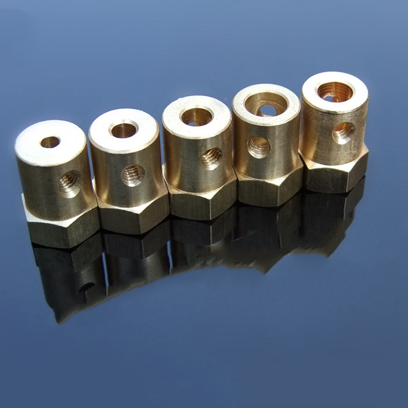 5PCS Brass Hex Shaft Coupling Tire Connector Coupler For DIY Model ...